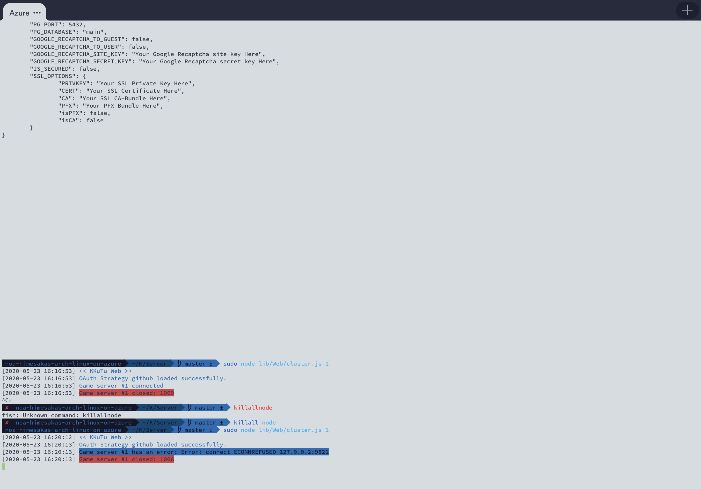 오류 1006 · Issue #702 · JJoriping/KKuTu · GitHub