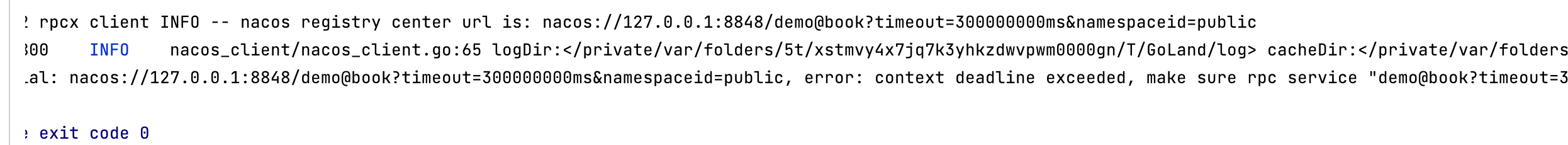zrpc use nacos as registry center，occer error context deadline exceeded · Issue #3110 ...