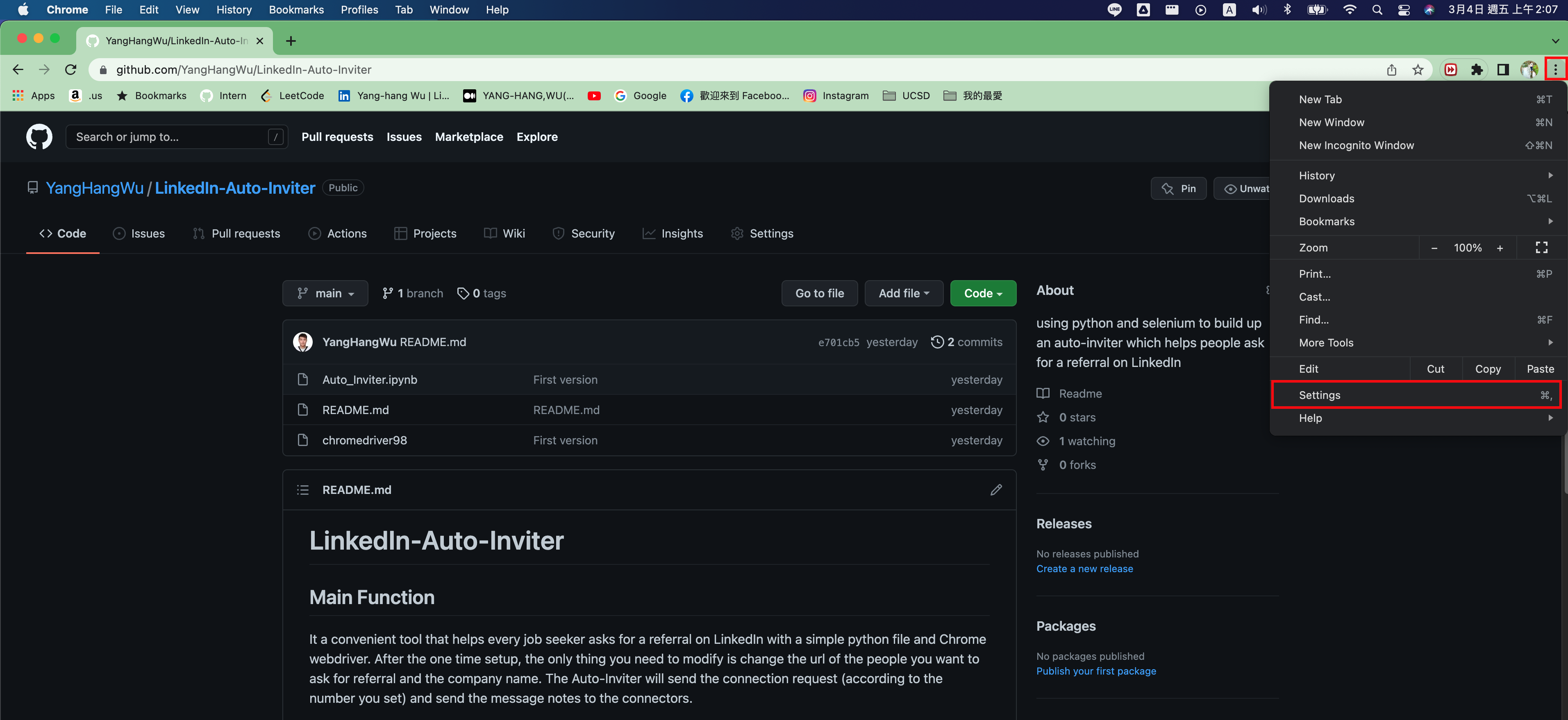 GitHub - YangHangWu/LinkedIn-Auto-Inviter: using python and selenium to build up an auto-inviter ...
