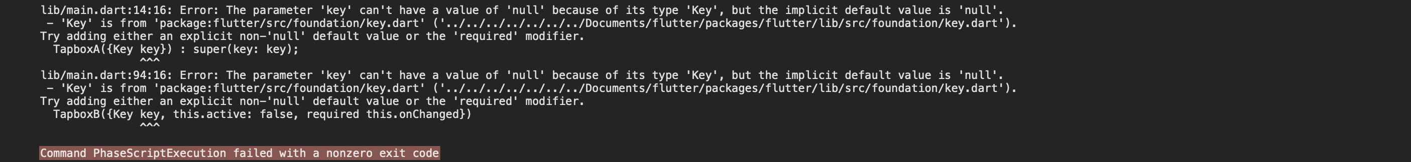 The Parameter Cant Have A Value Of Null Because Of Its Type · Issue 81122 · Flutterflutter