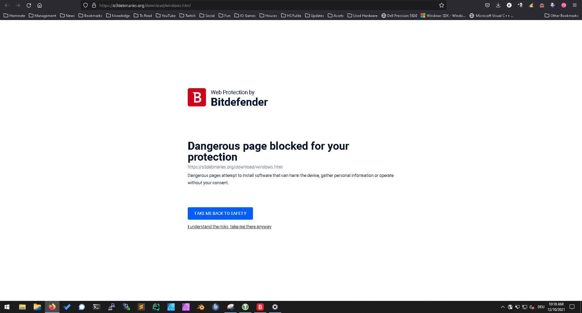 Stable version virus warning using BitDefender · Issue #6301 · o3de ...