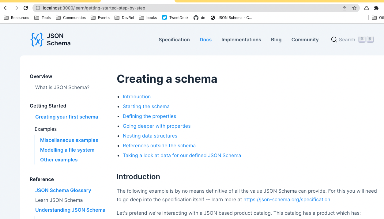 Issue with styles of docs sidebar when accessing certain pages · Issue #35 · json-schema-org ...