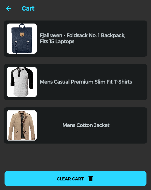 GitHub - Wu1z/shopping-cart-flutter: A shopping cart made in Flutter ...