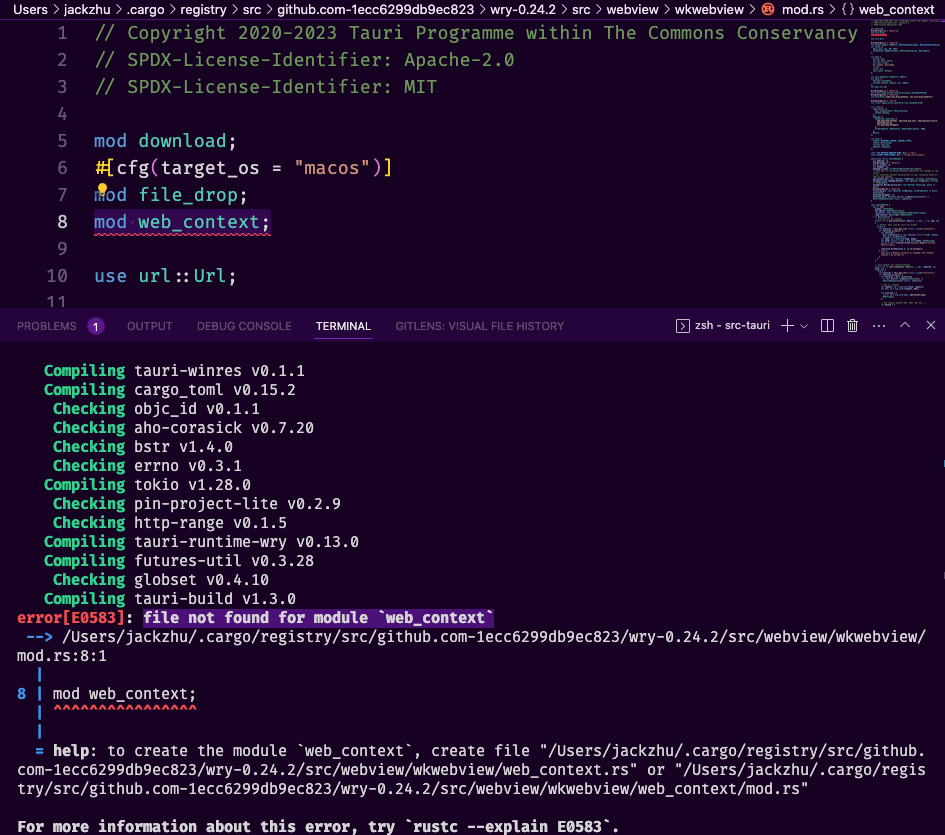 File Not Found For Module `webcontext` In New Release V0242 · Issue 952 · Tauri Appswry 