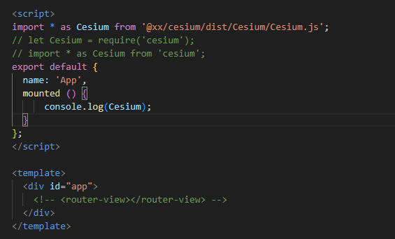 When I import CesiumUnminified through ‘import * as Cesium' .I cannot obtain the correct Cesium ...