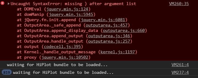 HiPlot not displaying // Version 0.1.8.post2 broken on notebooks · Issue #58 · facebookresearch ...