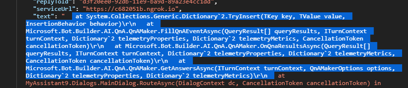 Qna Getanswersasync Method Throwing Exceptions · Issue 2118 · Microsoft Botbuilder Dotnet · Github