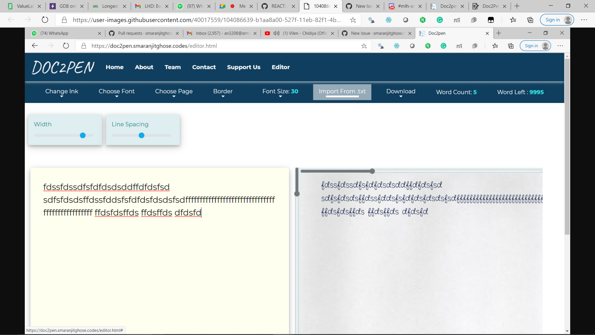 REACT: Add word count feature🔢 · Issue #405 · smaranjitghose/doc2pen · GitHub