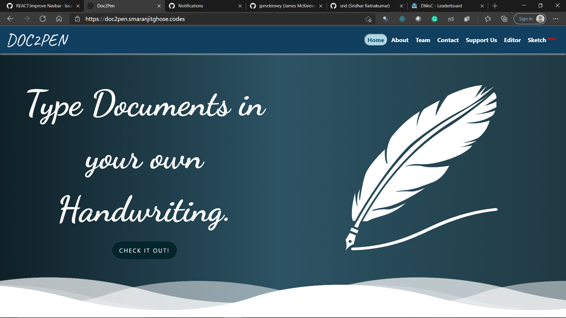 REACT:Improve Navbar · Issue #439 · smaranjitghose/doc2pen · GitHub