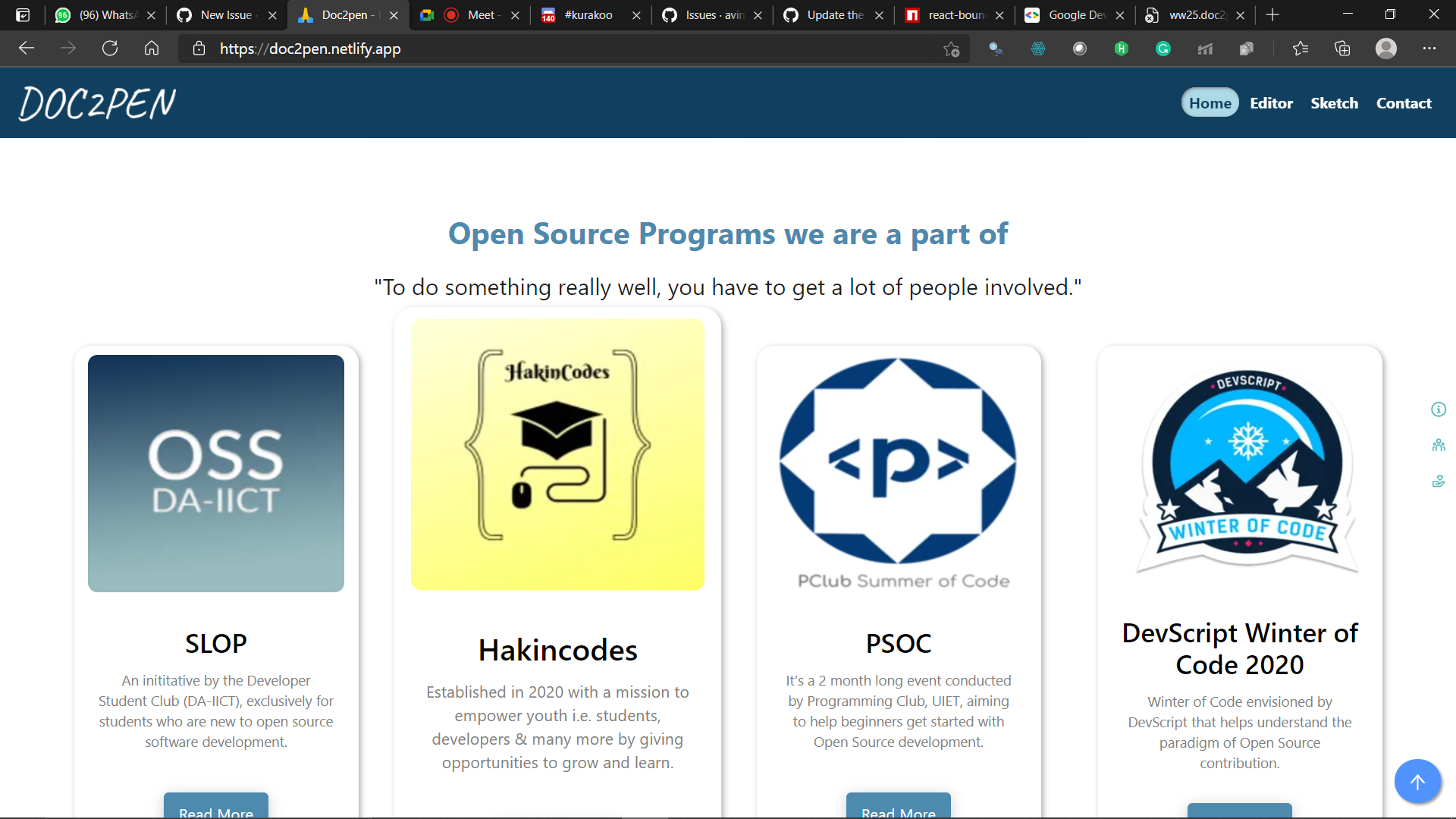 Make headings @HomePage uniform · Issue #643 · smaranjitghose/doc2pen · GitHub