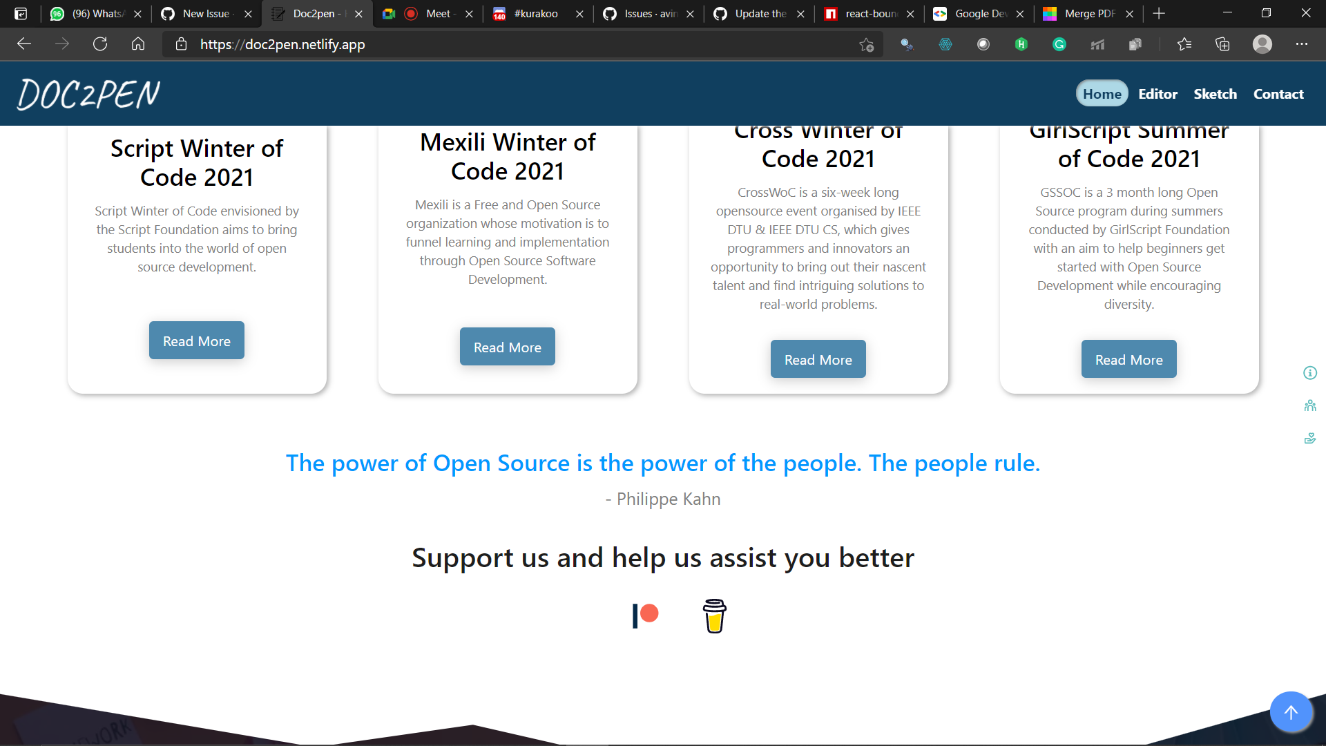 Removing the contact page tab · Issue #646 · smaranjitghose/doc2pen · GitHub