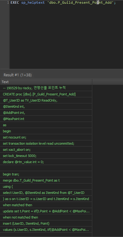 SQL Server stored procedure create code and routine body is invalid. · Issue #667 · HeidiSQL ...