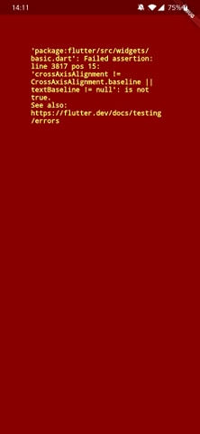 Row property CrossAxisAlignment.baseline throws exception · Issue ...