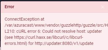 Updating via Web · AzuraCast AzuraCast · Discussion #6086 · GitHub