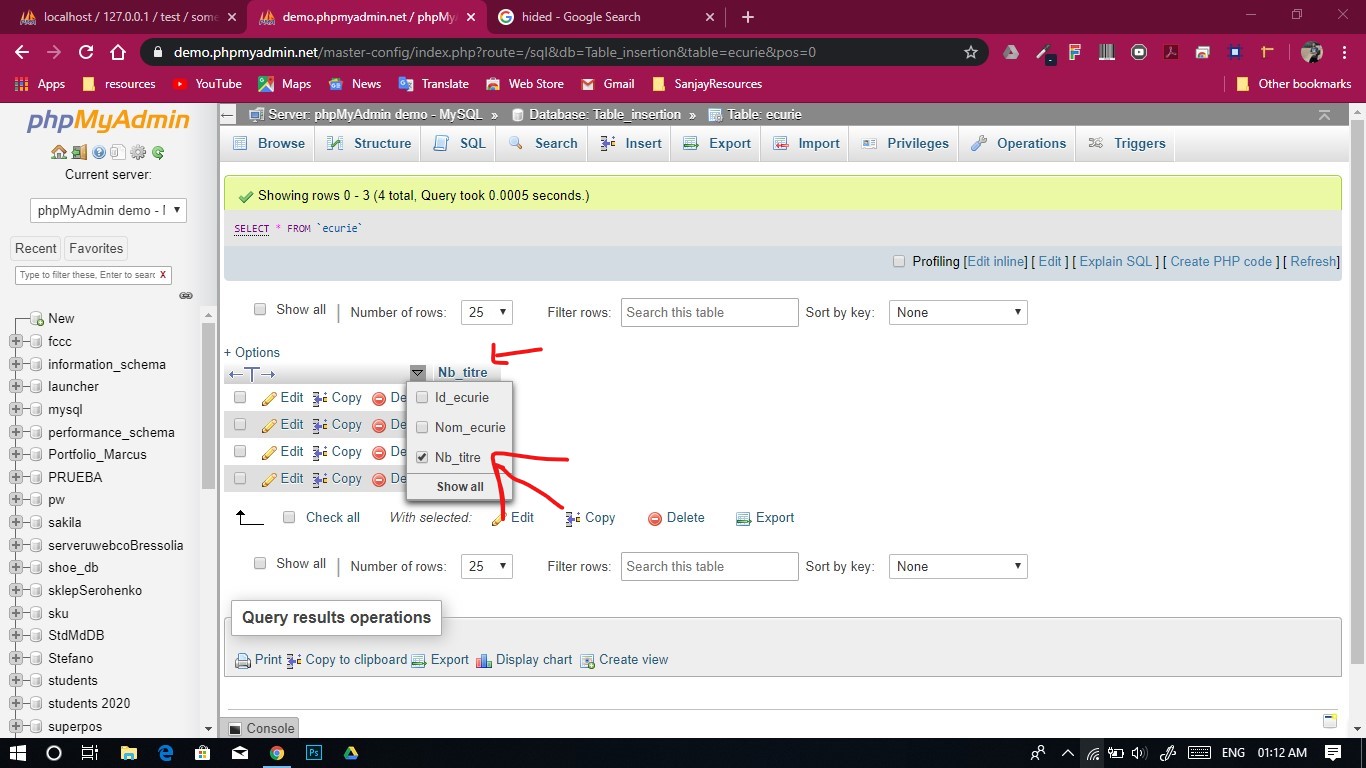 Not able to unselect last column to hide it · Issue #15691 · phpmyadmin/phpmyadmin · GitHub