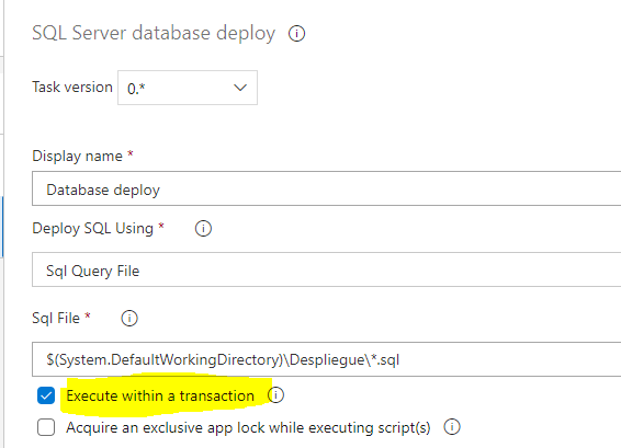 Sqldacpacdeploymentonmachinegroup Execute Within A Transaction · Issue 15346 · Microsoft