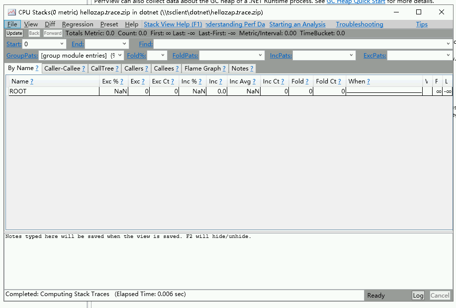 CPU Stacks no data in perfView · Issue #42488 · dotnet/runtime · GitHub