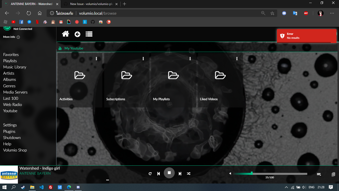 Youtube plugin is not working · Issue #424 · volumio/volumio-plugins · GitHub