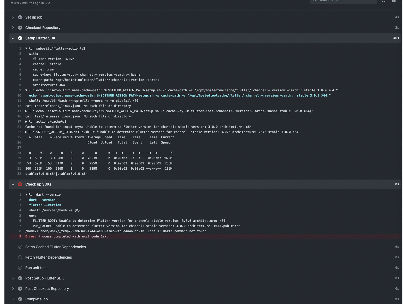 `dart --version` is not working! · Issue #178 · subosito/flutter-action ...