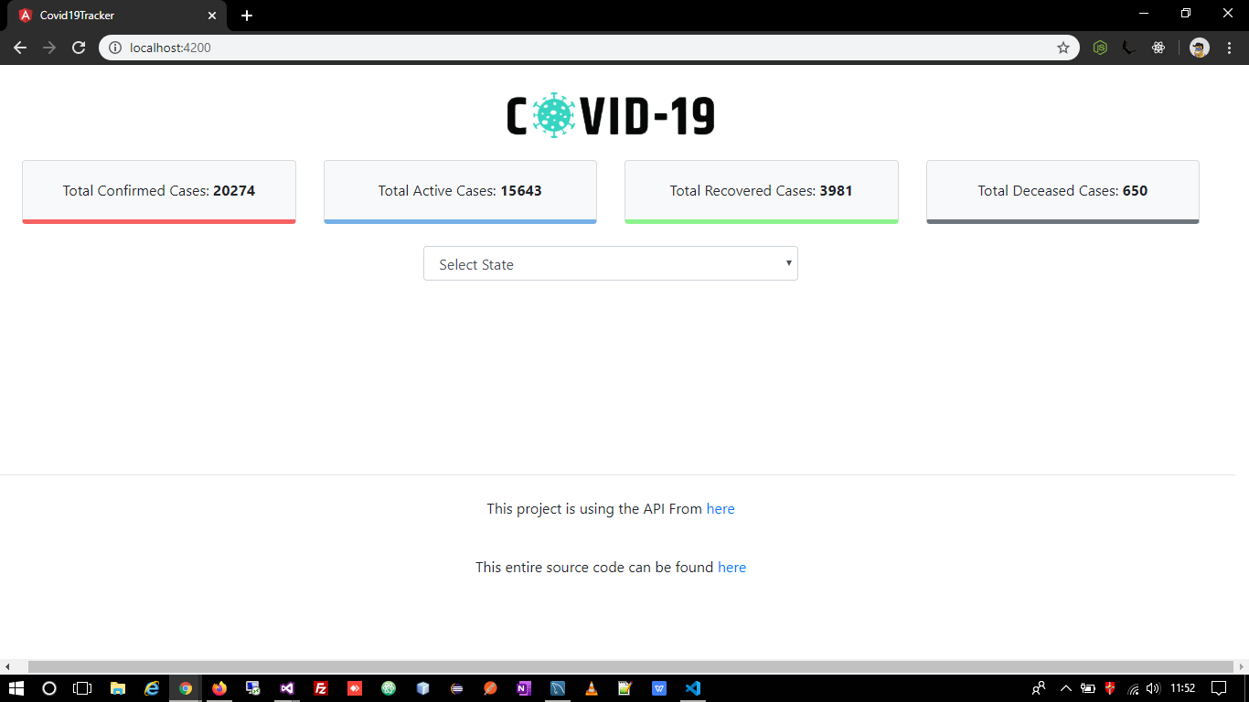 GitHub - RohitSingh19/covid19-tracker: Covid19-Tracker represents the ...