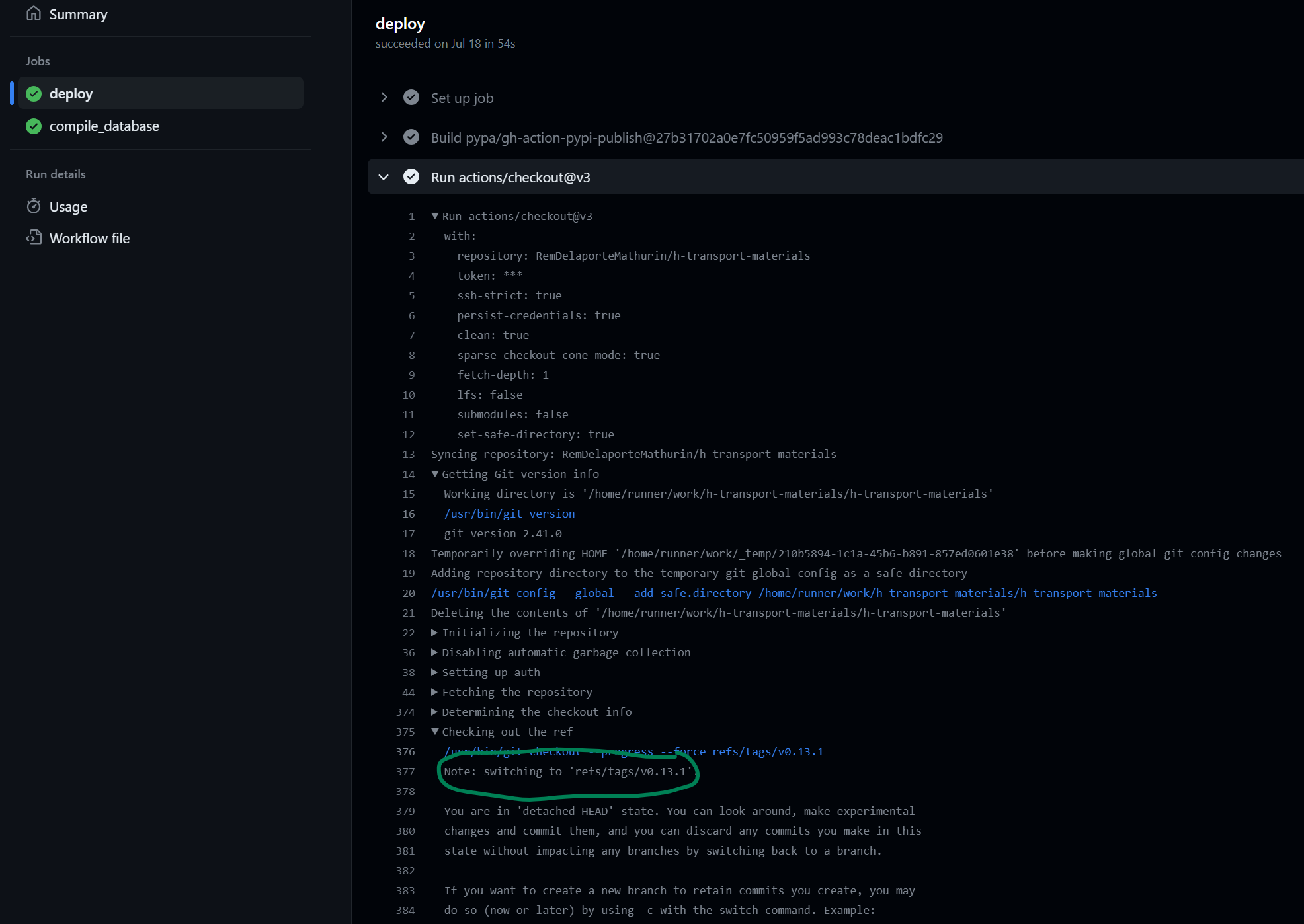 Checking Out On Commit Instead Of Release Tag · Issue 1431 · Actions Checkout · Github