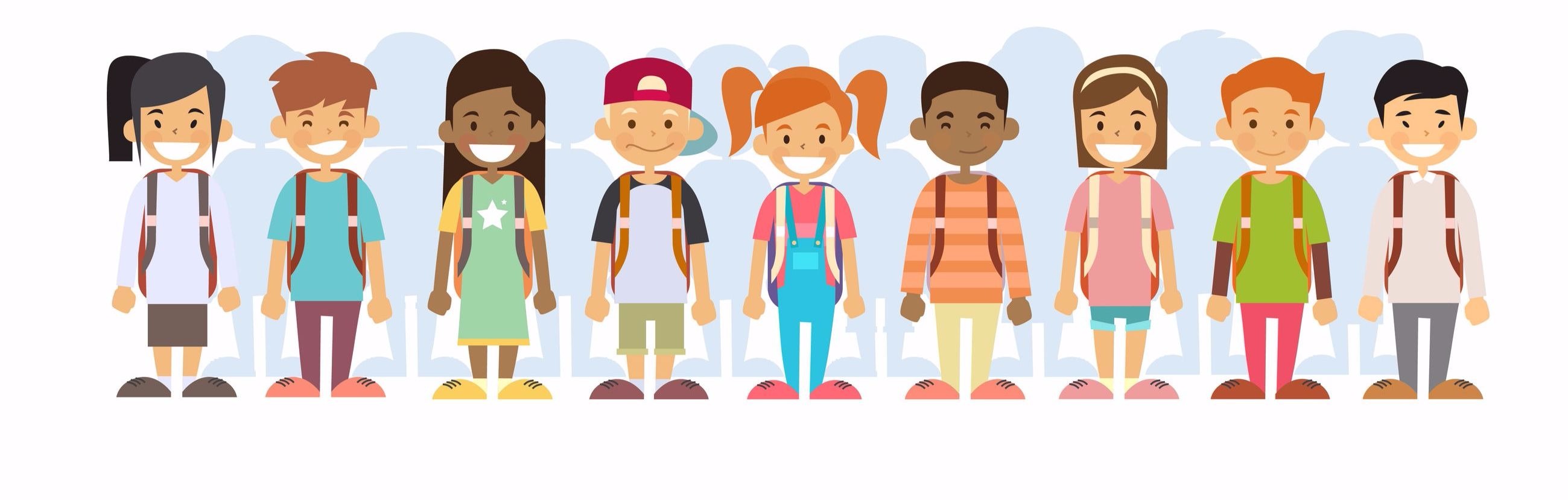Students Standing In Line Clip Art