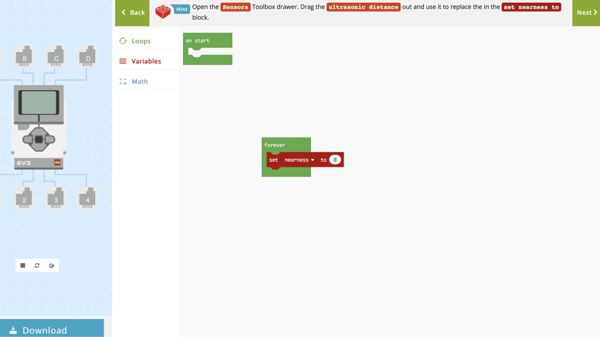 MIssing code block in activity · Issue #682 · microsoft/pxt-ev3 · GitHub