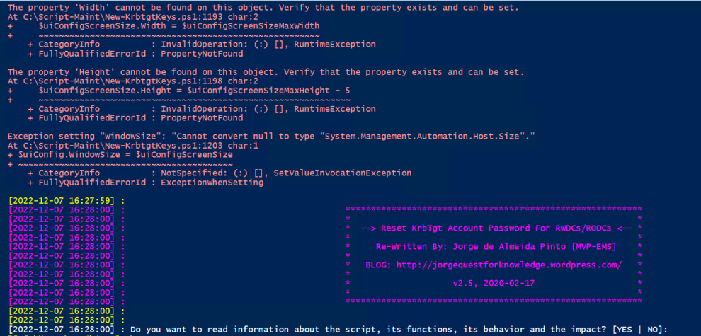 Errors via Azure Baston Native rdp · Issue #14 · microsoftarchive/New-KrbtgtKeys.ps1 · GitHub