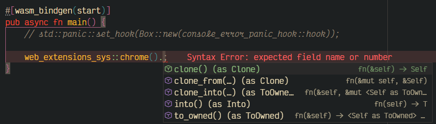 How to use `sys::chrome()` ? · Issue #44 · web-extensions-rs/web-extensions-sys · GitHub