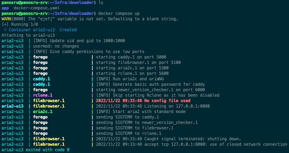 Docker container not started · Issue #222 · wahyd4/aria2-ariang-docker · GitHub