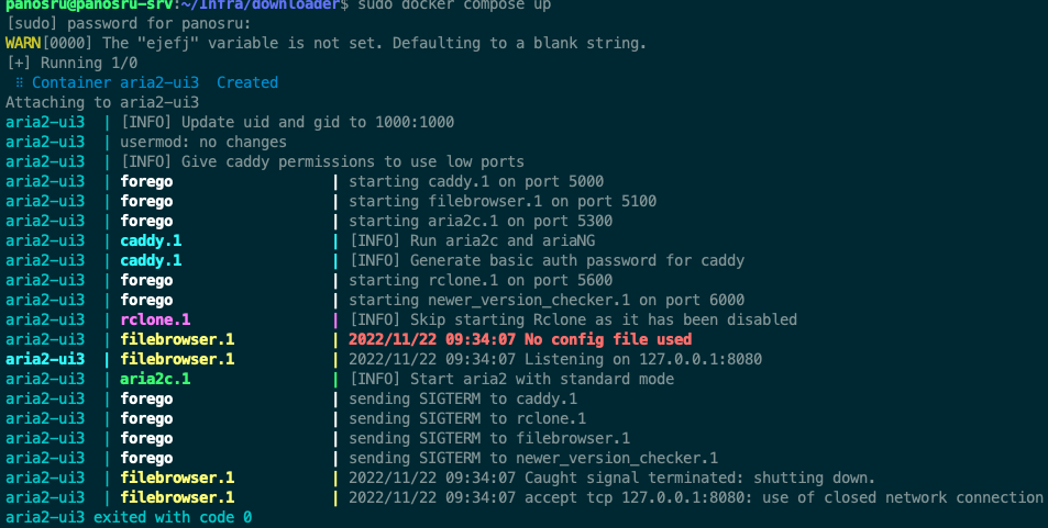 Docker container not started · Issue #222 · wahyd4/aria2-ariang-docker · GitHub