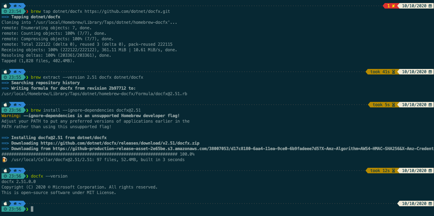 Macos Docfx Broken Between 251 And 252 · Issue 5785 · Dotnetdocfx · Github