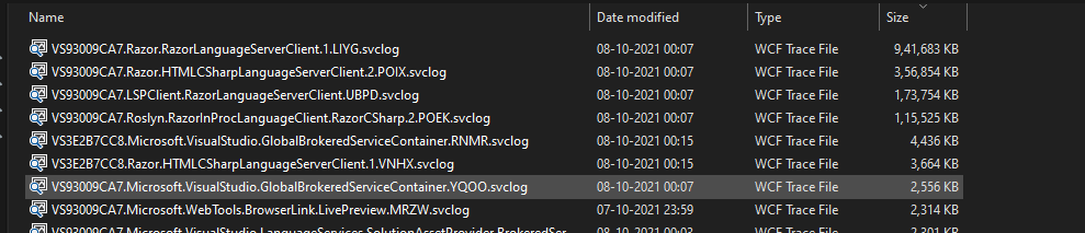 Razor Editor is writing massive log files that run into GBs · Issue #4357 · dotnet/razor · GitHub