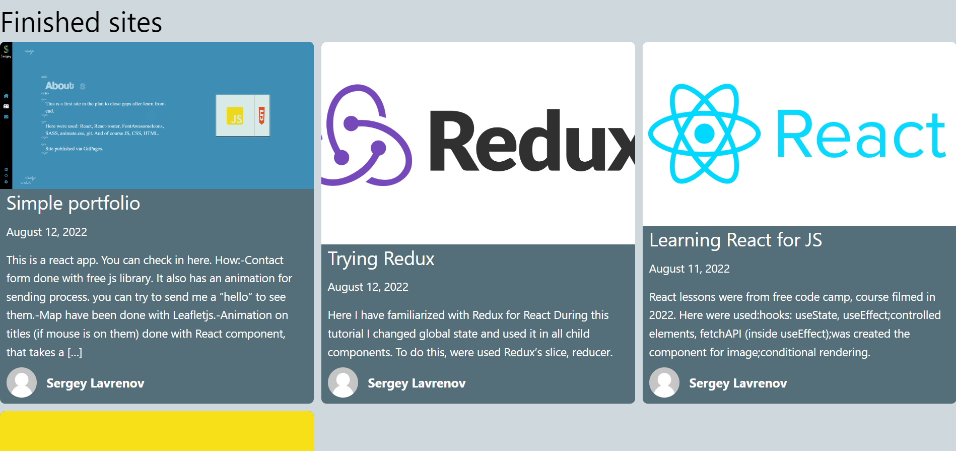 GitHub - Forseti93/demo: Click to see finished sites