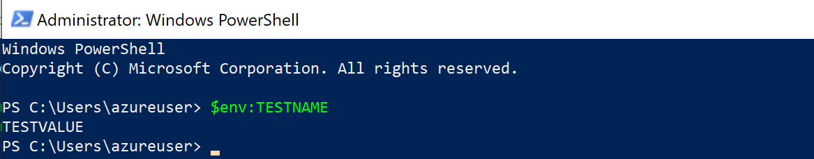 Windows PowerShell doesn't take environment variable changes when opened with Tasks -> Run as ...