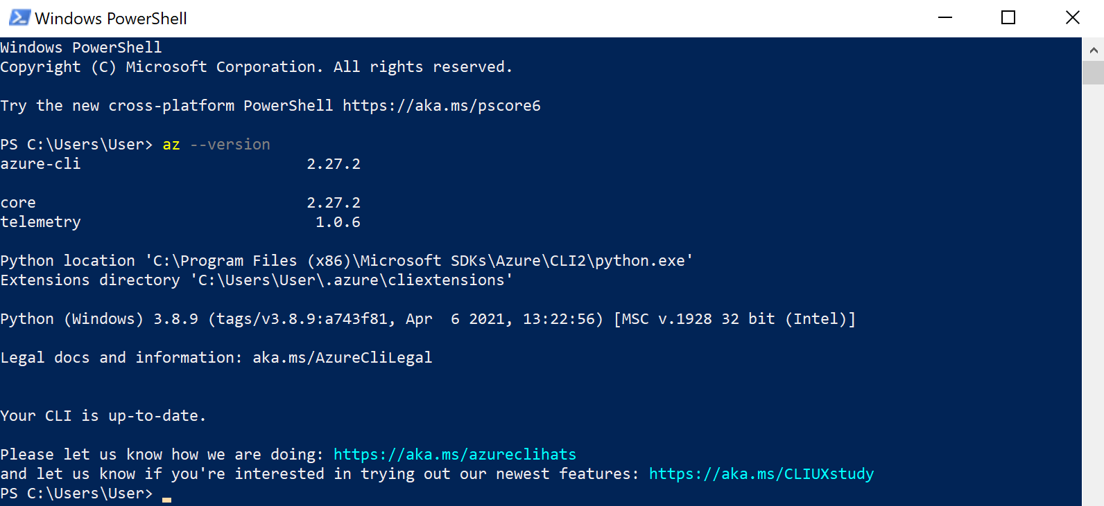 Install Azure CLI from cmd does not work · Issue #2727 · MicrosoftDocs ...