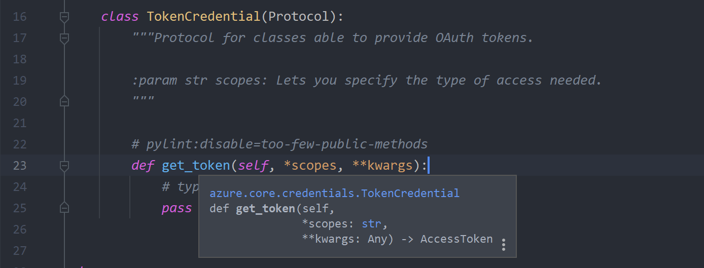 Improve doc of the get_token protocol in azure-core · Issue #22824 · Azure/azure-sdk-for-python ...