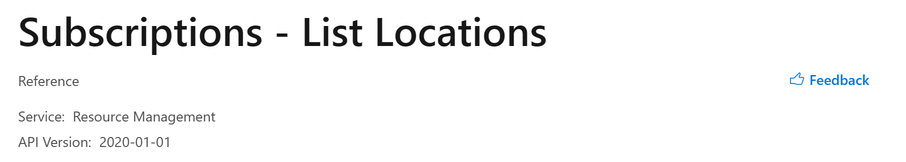 [Resource] `/subscriptions/{subscriptionId}/locations`: Document lags behind swagger · Issue ...