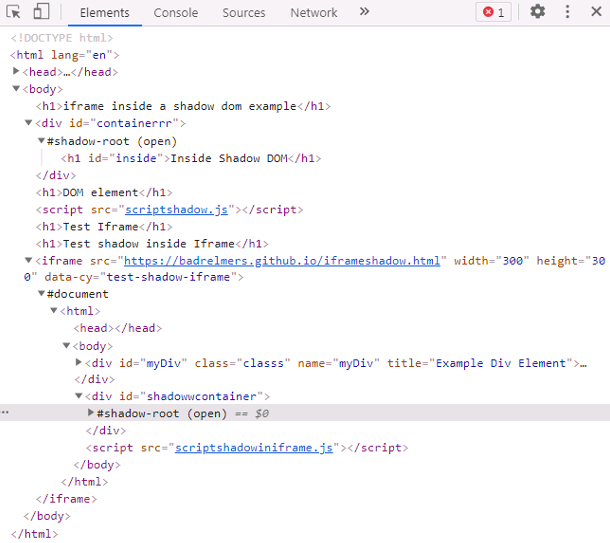 Add support to get the live Dom tree snapshot including Iframes · Issue ...