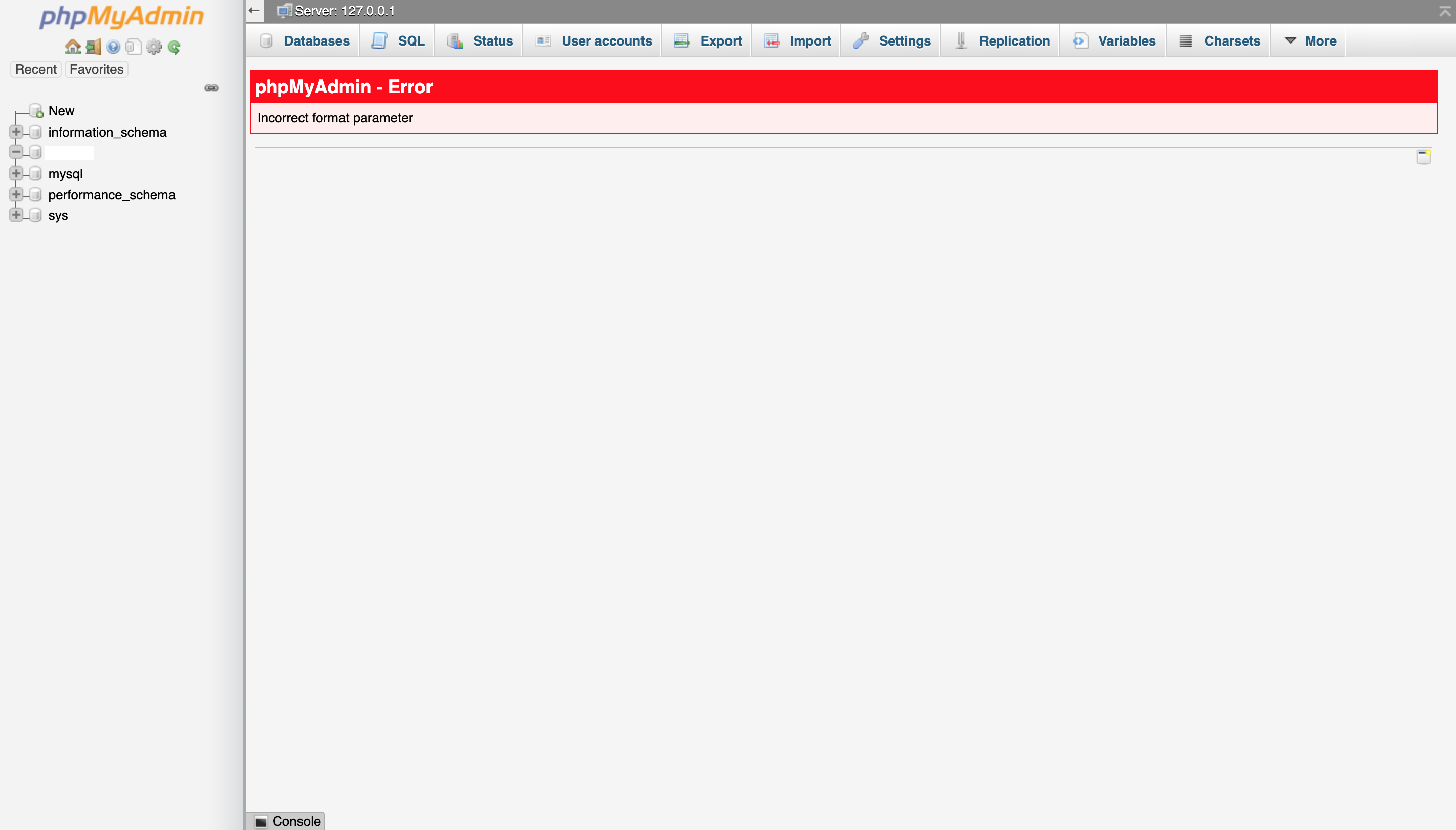 Incorrect format parameter · Issue #15696 · phpmyadmin/phpmyadmin · GitHub