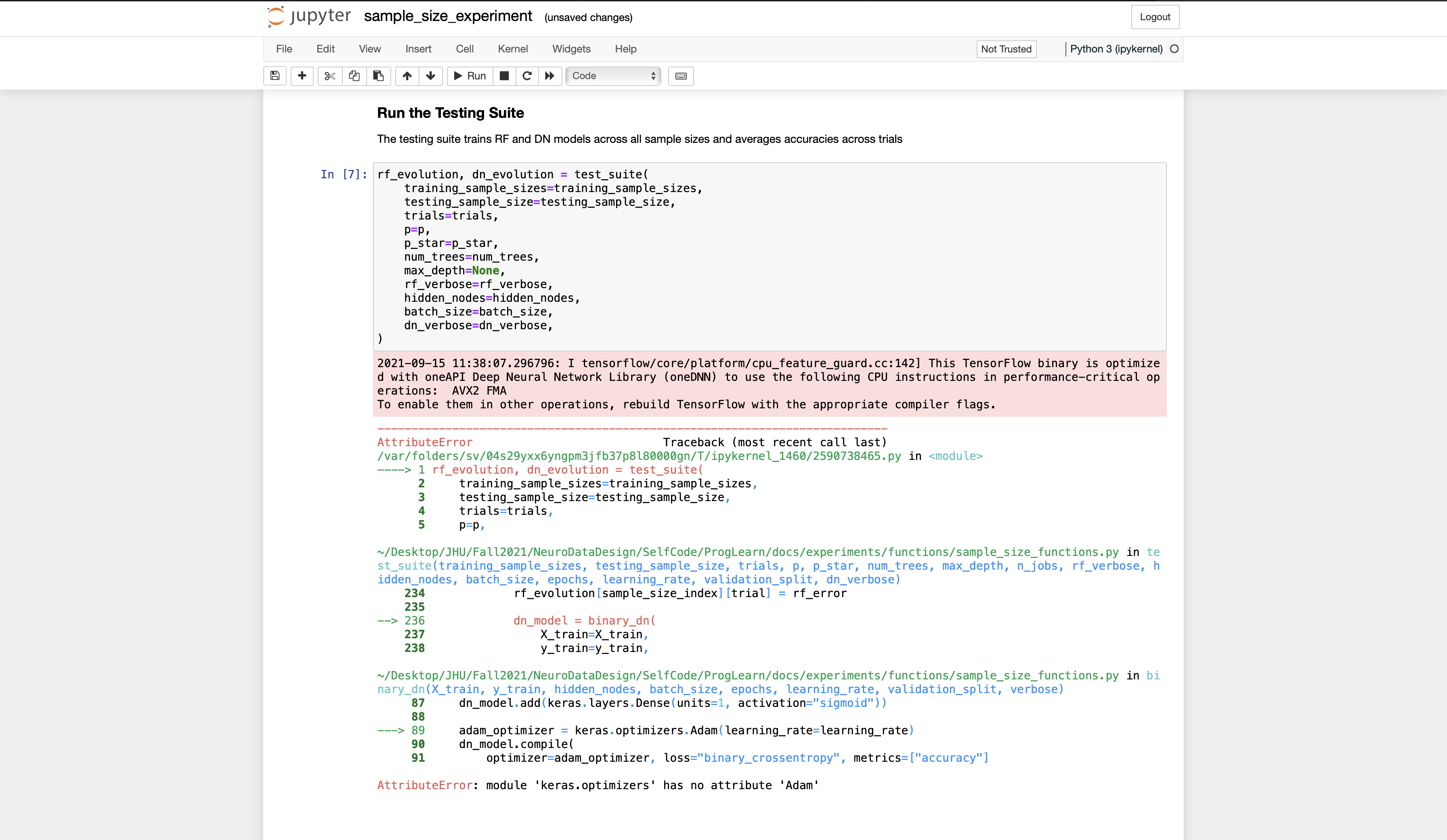 Code Compatibility Issues in the Tutorials · Issue #483 · neurodata/ProgLearn · GitHub