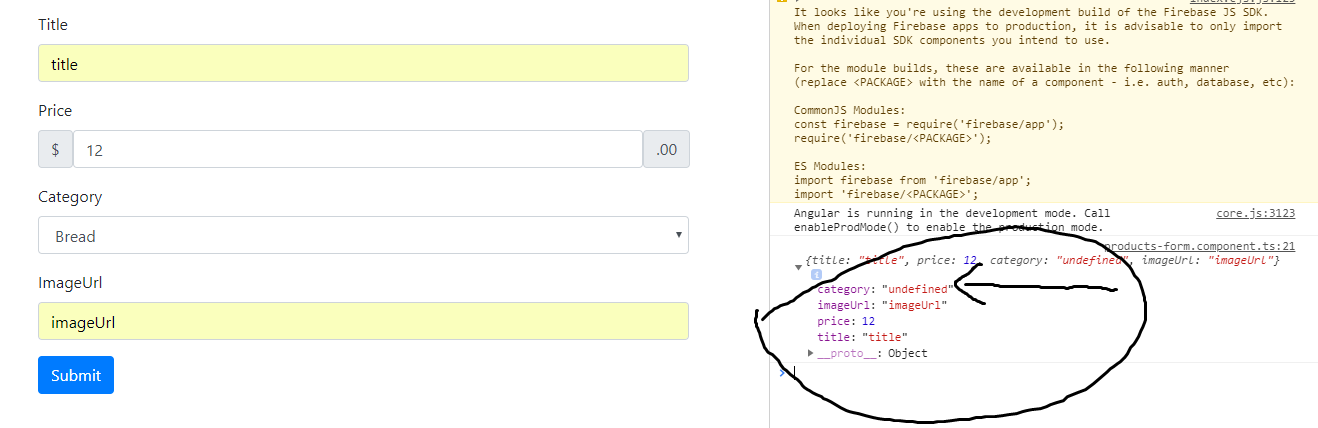 i have an issue with firebase $key. When i try to store data on ...
