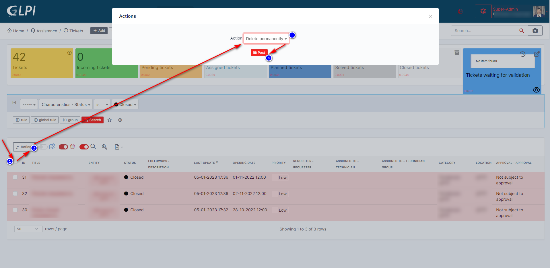Cannot delete or update a parent row: a foreign key constraint fails (`glpidb`.`glpi_plugin ...