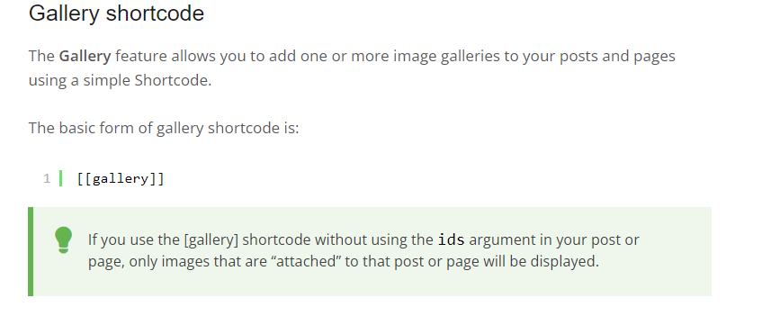 Theme Gallery Documentation Shortcode Format · Issue 435 · Wordpress Documentation Issue