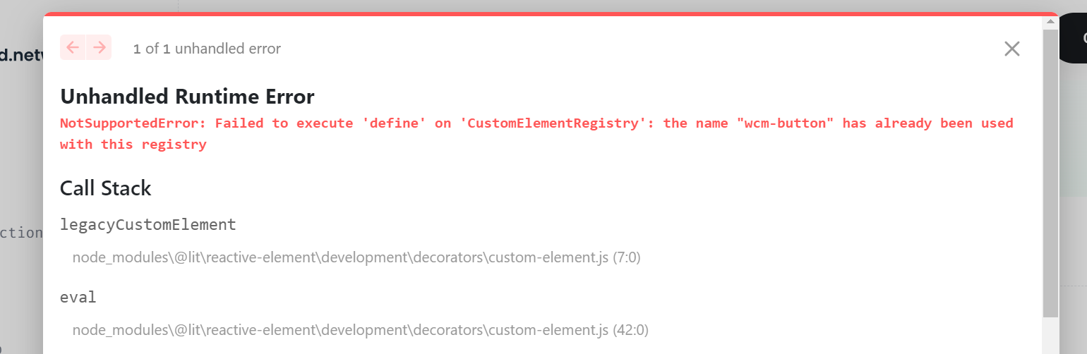 Getting Error Unhandled Runtime Wcm Button · Issue 2967 · Walletconnectwalletconnect