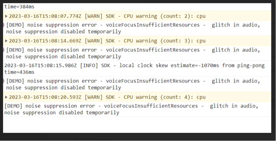 Voice Focus Issue In Chime Sdk · Issue 2609 · Aws Amazon Chime Sdk Js · Github