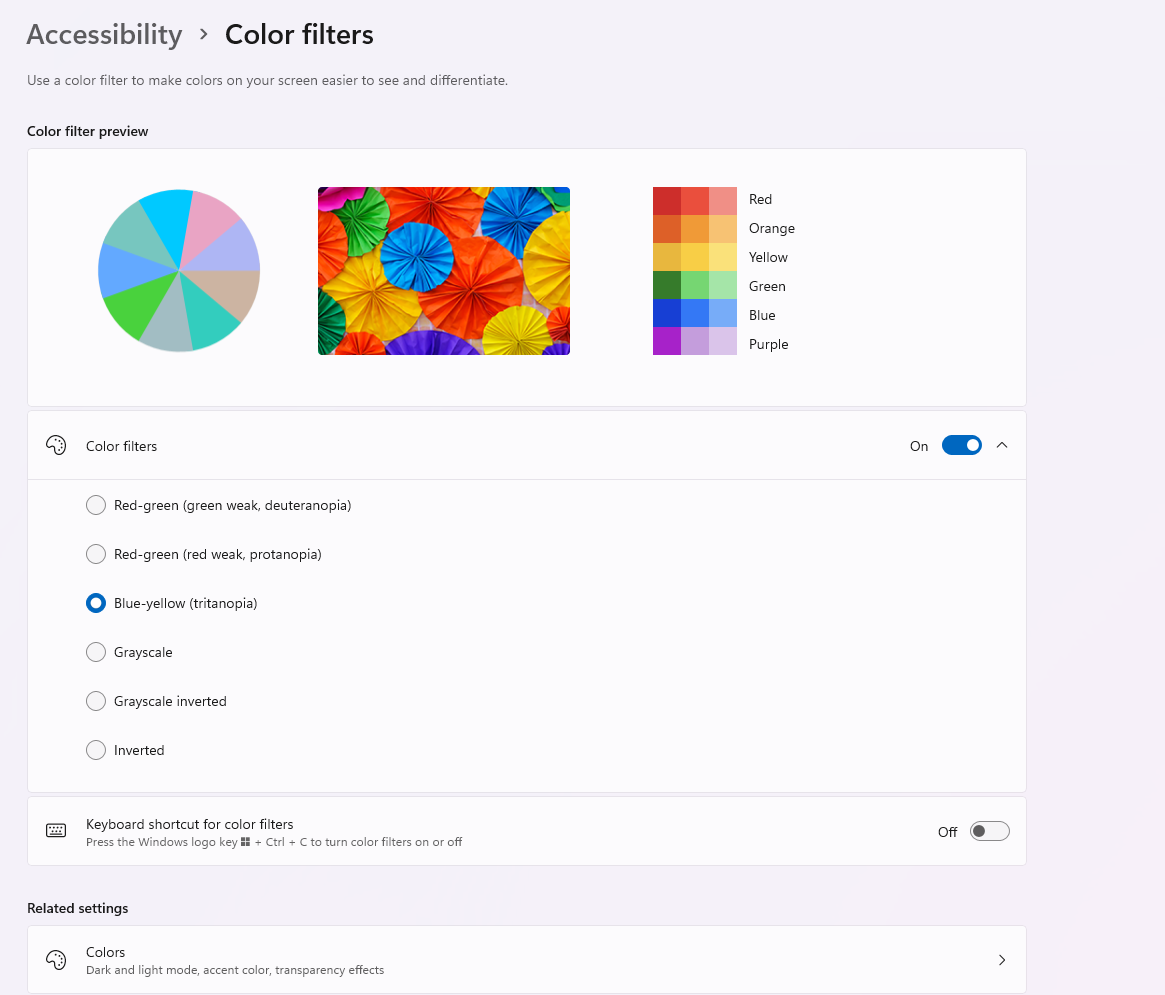 Build in color filters in Windows 11 · Issue #8 · DaltonLens/DaltonLens ...