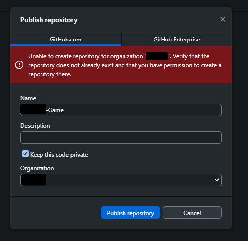 Unable to push – button replaced with Publish · Issue #17383 · desktop/desktop · GitHub