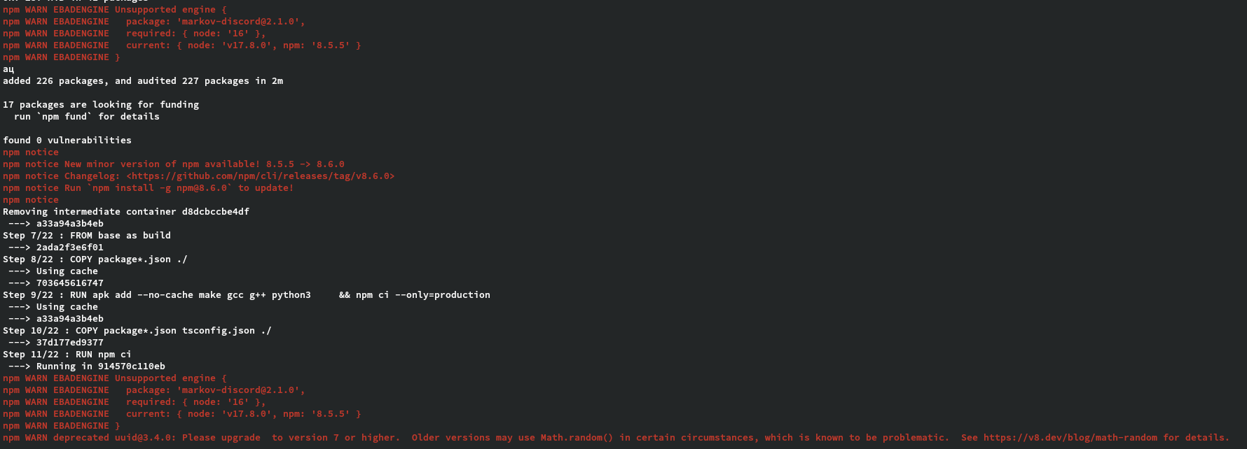 Problem with Dockerfile · Issue #30 · claabs/markov-discord · GitHub