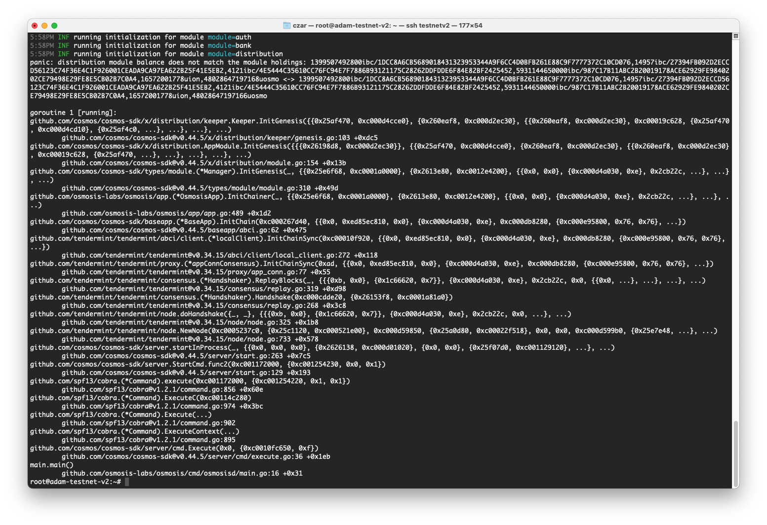Distribution Module Holdings Mismatch · Issue 785 · Osmosis Labs